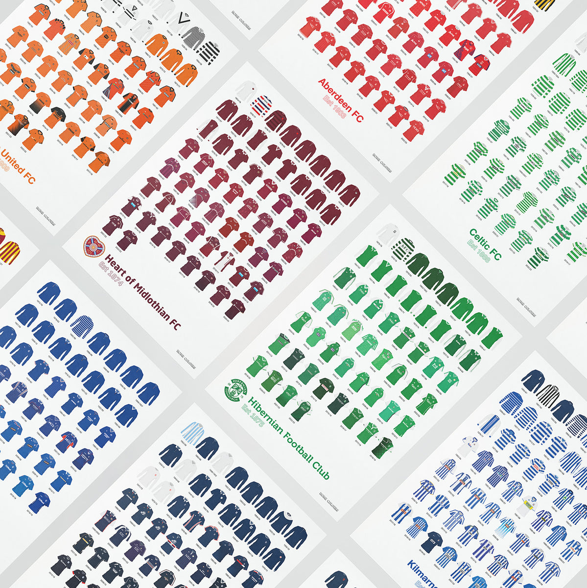 Scottish Clubs – Home Colours